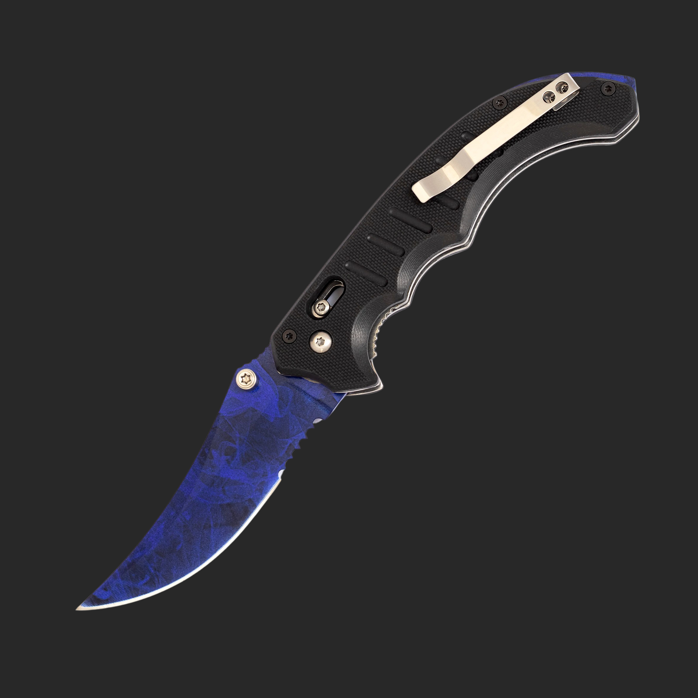 Flip knife Sapphire | Real CS2 custom made IRL by LootKnife